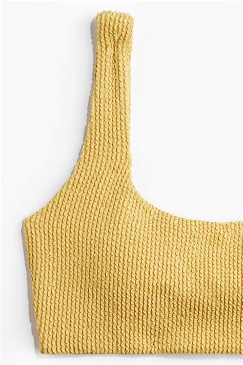 Padded Bikini Top Yellow Polyester Ladies Handm Ie