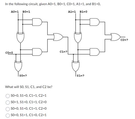 in the following circuit given a0 1 b0 1 c0 1 a1 1