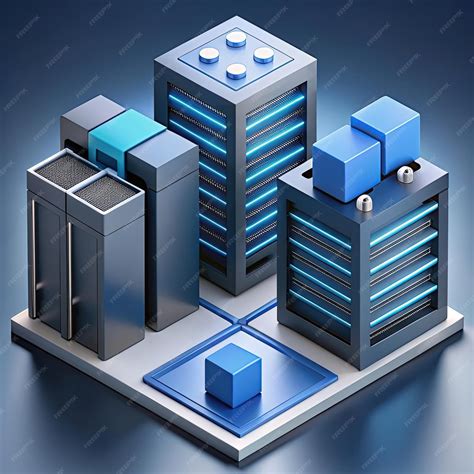 Premium Photo Isometric Data Center