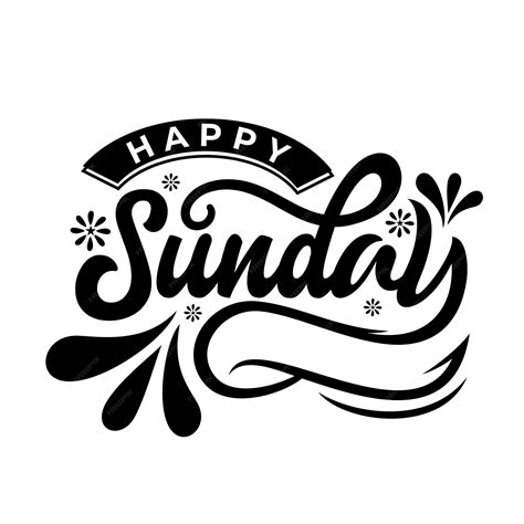 Premium Vector Greeting Text Of Happy Sunday