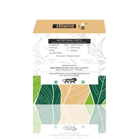 Ginger Green Tea Bags Kolar Herbs Pvt Ltd Exotic Herbal Tea Blends