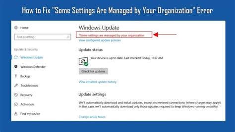 How To Fix “some Settings Are Managed By Your Organization” Error In