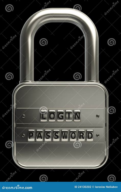 3d Lock Password Objects Over Black Stock Illustration Illustration