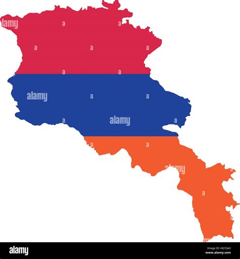 Armenia Map With Flag Stock Vector Image And Art Alamy