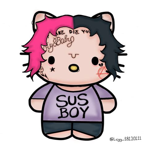 Hello Kitty Lil Peep💗 Hello Kitty Drawing Kitty Drawing Jelly Wallpaper