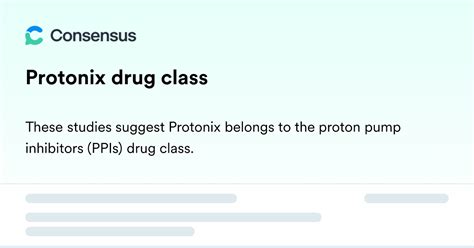 Protonix Drug Class Consensus Academic Search Engine