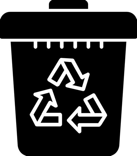 Recycle Bin Glyph Icon Vector Art At Vecteezy