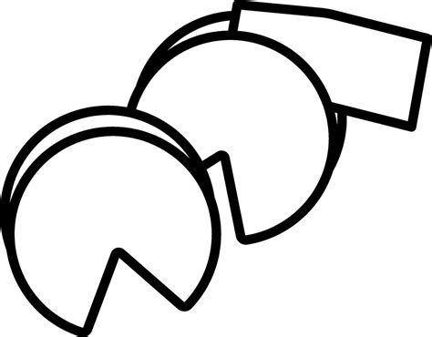 Fortune Cookie Icon In Linear Style 24974325 Vector Art At Vecteezy