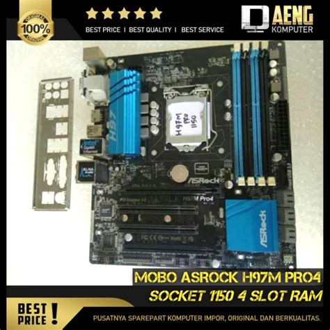 Jual Motherboard Mainboard Mobo Ddr3 Gaming Asrock H97m Pro4 Socket