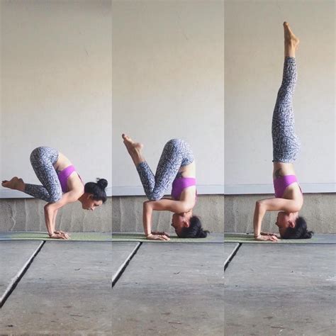 One Of My Favorite Transitions To Practice Crow 👉🏼 Tripod 👉🏼 Headstand