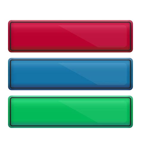 Premium Vector Set Of A Rectangle Color Buttons For Website