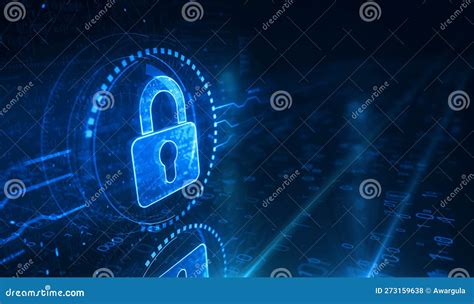 Cyber Security And Digital Computer Protection Symbol Digital Concept