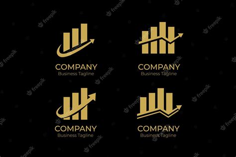 Premium Vector Logo Company Black Gold Set Collection