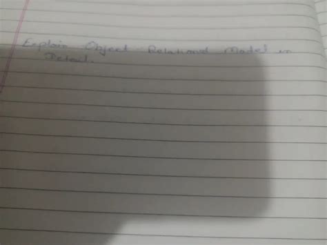 Explain Object Relational Model In Detail Studyx