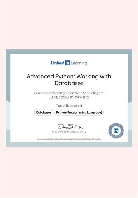 Kalaiselvan Santhalingam On Linkedin Python