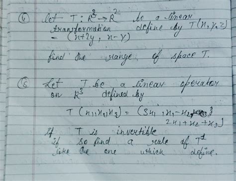 Let T R3 To R2 Be A Linear Transformation Defined By Tx Y Z X