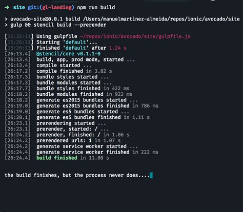 stencil build hangs · issue 414 · ionic team stencil · github