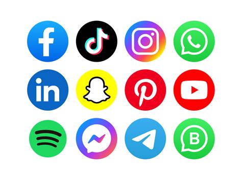 Set Of Social Media Icons Editable File 32059036 Png