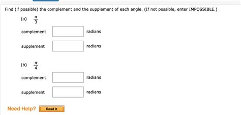 Solved Find If Possible The Complement And The Supplement Of Each Answer Transtutors