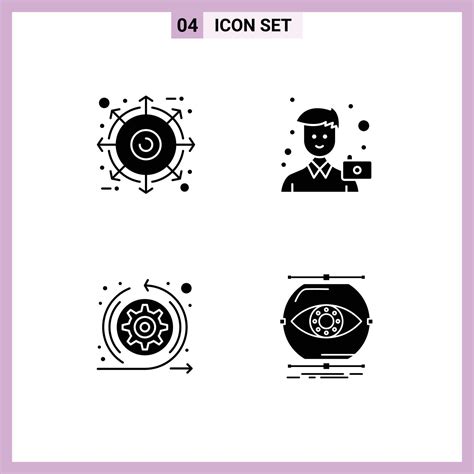 4 Creative Icons Modern Signs And Symbols Of External Agile Product Man
