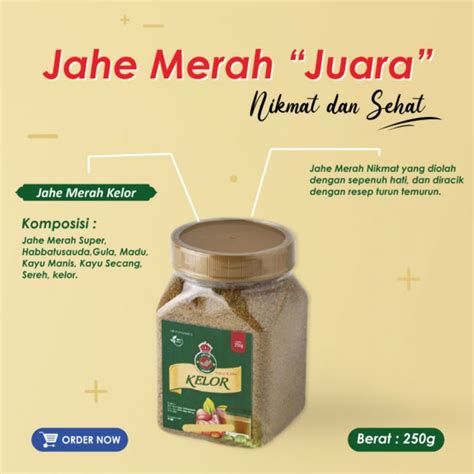 Jual Jahe Merah Kelor 250g Shopee Indonesia