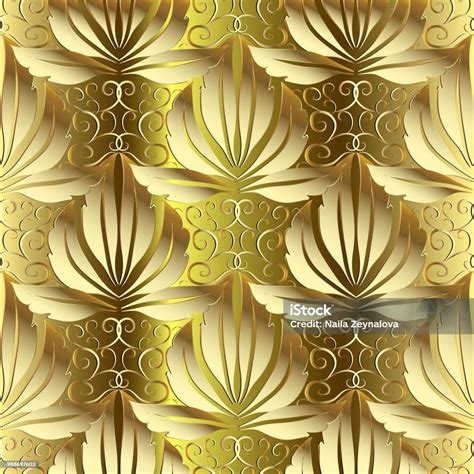 골드 3d 장미 색 바로크 원활한 패턴 벡터 0명에 대한 스톡 벡터 아트 및 기타 이미지 0명 골동품 다마스크 천 Istock