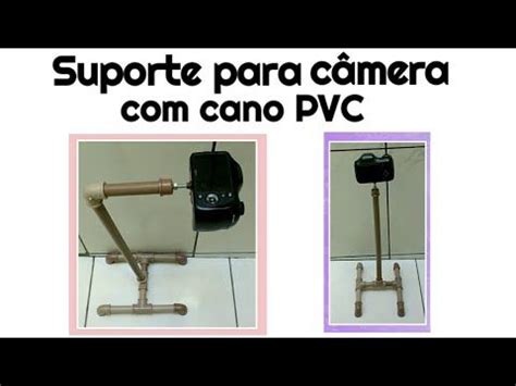 Suporte cano PVC YouTube Projetos faça você mesmo Suporte