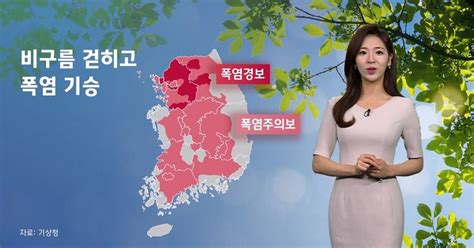 날씨 비구름 걷히고 무더위 기승내일 수도권 폭염경보