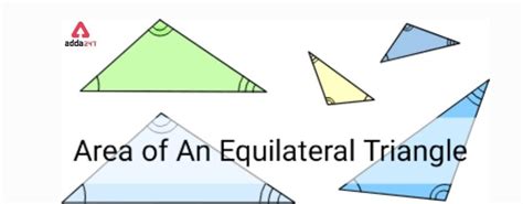 Area Of A Equilateral Triangle Equation