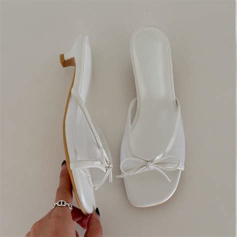 구두이야기 매쉬 메쉬 망사 시스루 리본 뮬 쿠션 슬리퍼 샌들 3cm 여름