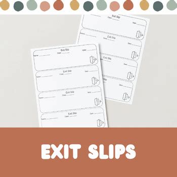Exit Slips By Rooted In The Classroom TPT