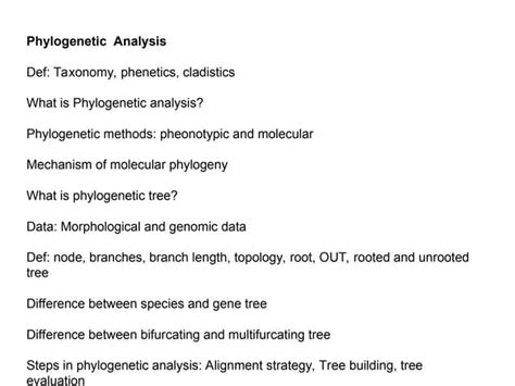 Presentation About Phylogenetic Tree And Its Construction Methods Pptx