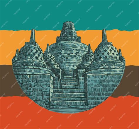 Ilustração Vetorial De Edifícios Históricos Desenhados à Mão Vetor