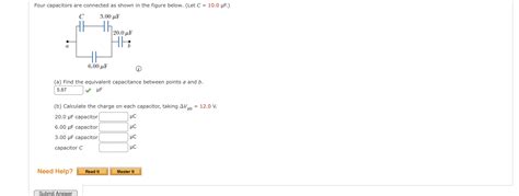 Solved Capacitors Are Connected As Shown In The Figure Chegg