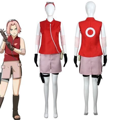 Sakura Haruno Cosplay Sakura Haruno Costume Naruto Shippuuden Female