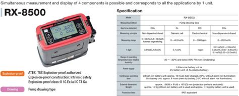 Multi Gas Detector Rx 8500 Rkh Engineering ＆ Service Thailand Company Limited