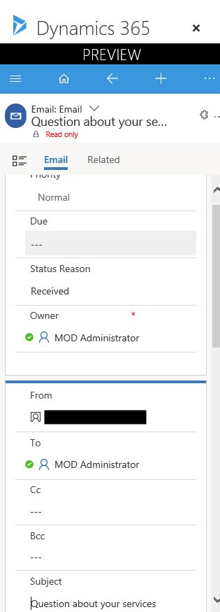 Tracking An Outlook Email In Dynamics 365 Carl De Souza