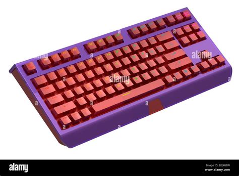 Realistic Computer Keyboard In Trendy Style Glassmorphism Or Frosted