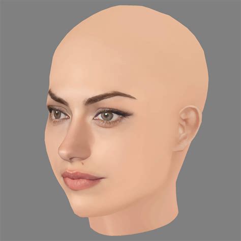 Phoebe Tonkin Head No Hair Low Poly Head For Game 3d Model By Nammichael