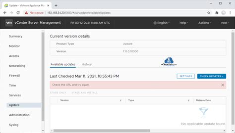 Patching Update Vmware Vcenter Server Appliance From A Zipped Update