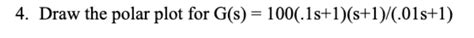 Solved Draw The Polar Plot For Chegg