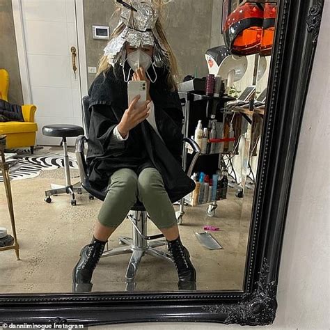 Dannii Minogue Wears A Face Mask As She Visits The Hairdresser Ahead Of