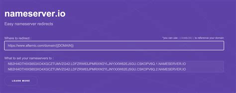 Easy Nameserver Redirects