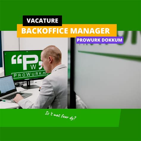 Vacature Parttime Fulltime Backofficemanager Prowurk Teamwork