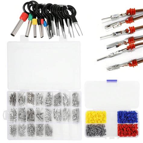 708pcs Automotive Electrical Connector Pin Terminal Kit Wire Ferrules