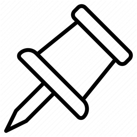 Thumbtack Pin Red Icon Download On Iconfinder