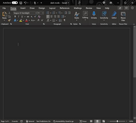 Microsoft On Twitter Does Microsoft Word Dark Mode Comfort You