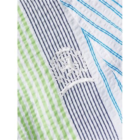 TOMMY HILFIGER Seersucker Ithaca Dress Women Spring Lime Flannels