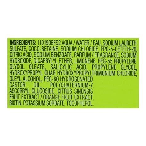 Garnier Fructis Shampoo Ingredients