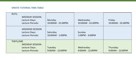 Tutorial Time Table Tweedy Education Support Services